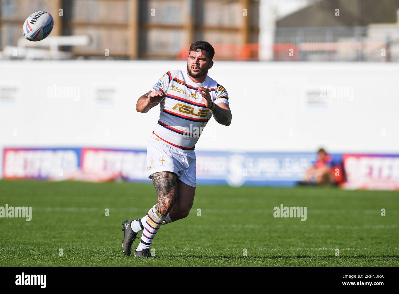 Wakefield, England - 3rd September 2023 Wakefield Trinity's Liam Hood ...
