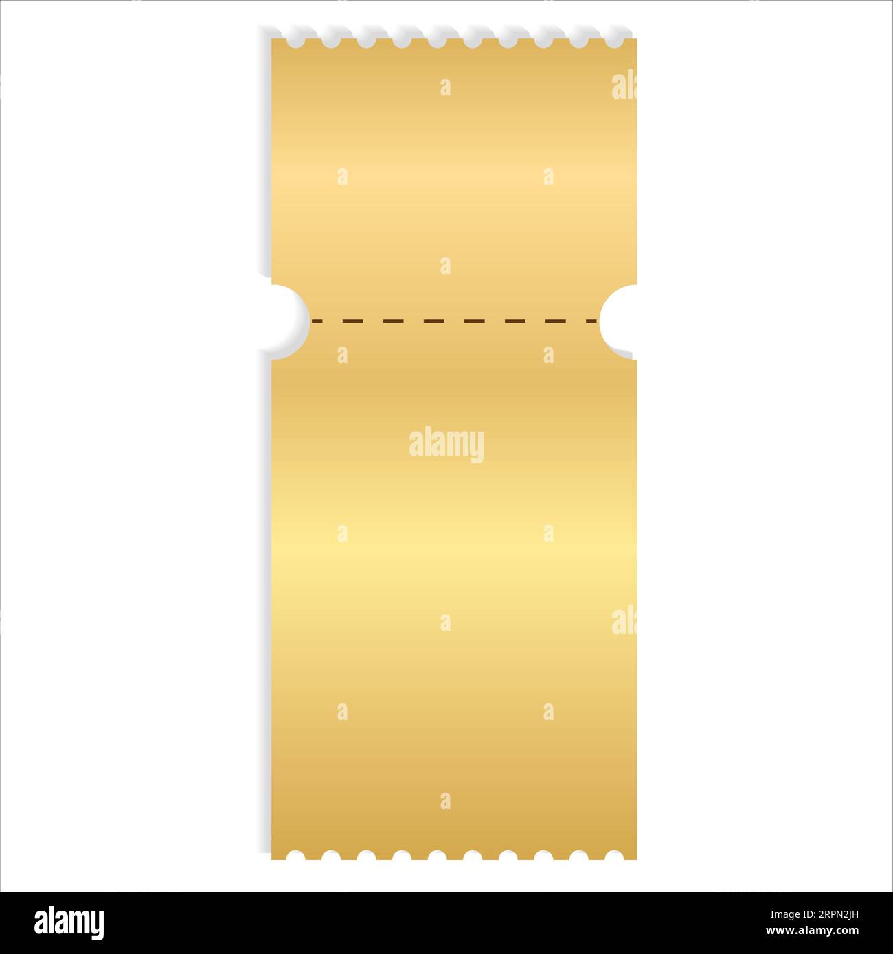 blank golden coupon or ticket. Golden sticker Stock Vector Image & Art ...