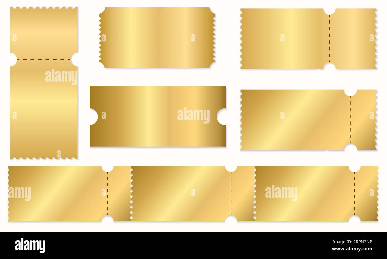 Golden raffle ticket Stock Vector Images - Alamy