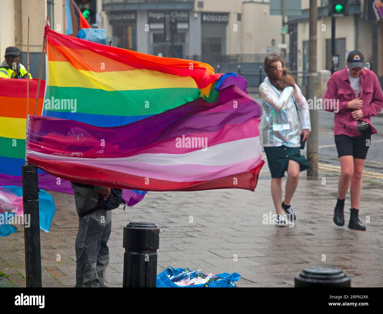 Brighton pride flags hi-res stock photography and images - Alamy