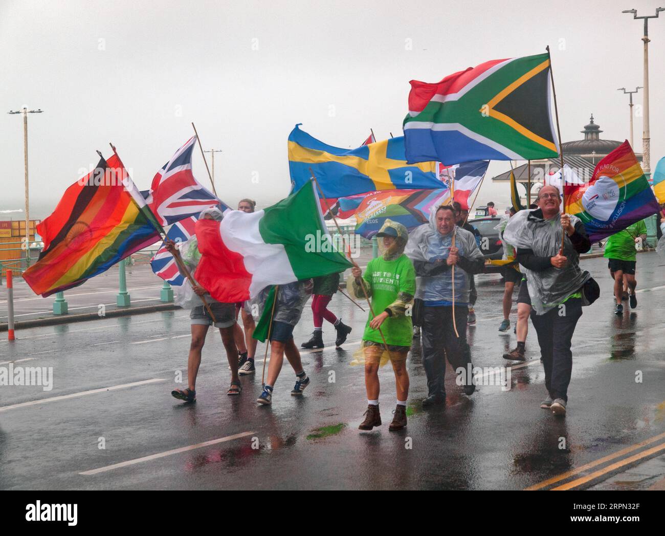 Brighton pride flags hi-res stock photography and images - Alamy