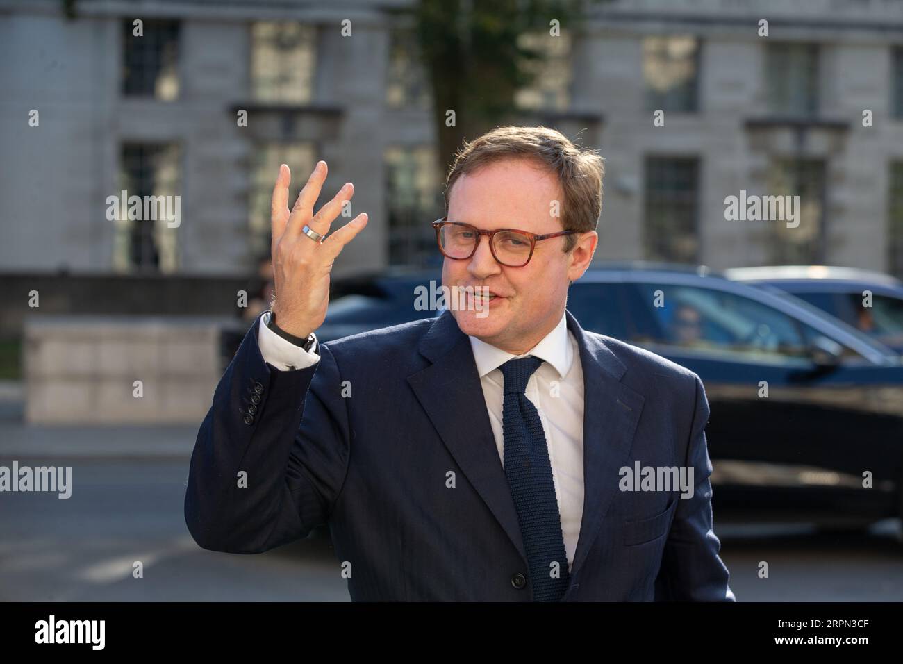 London, UK. 5th Sep, 2023. Tom Tugendhat Minister for State Arrives at ...