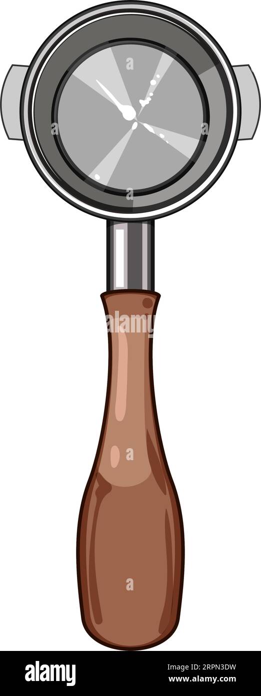 caffeine portafilter coffee cartoon vector illustration Stock Vector ...