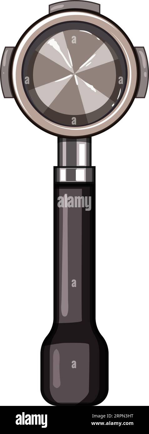 aroma portafilter coffee cartoon vector illustration Stock Vector Image ...
