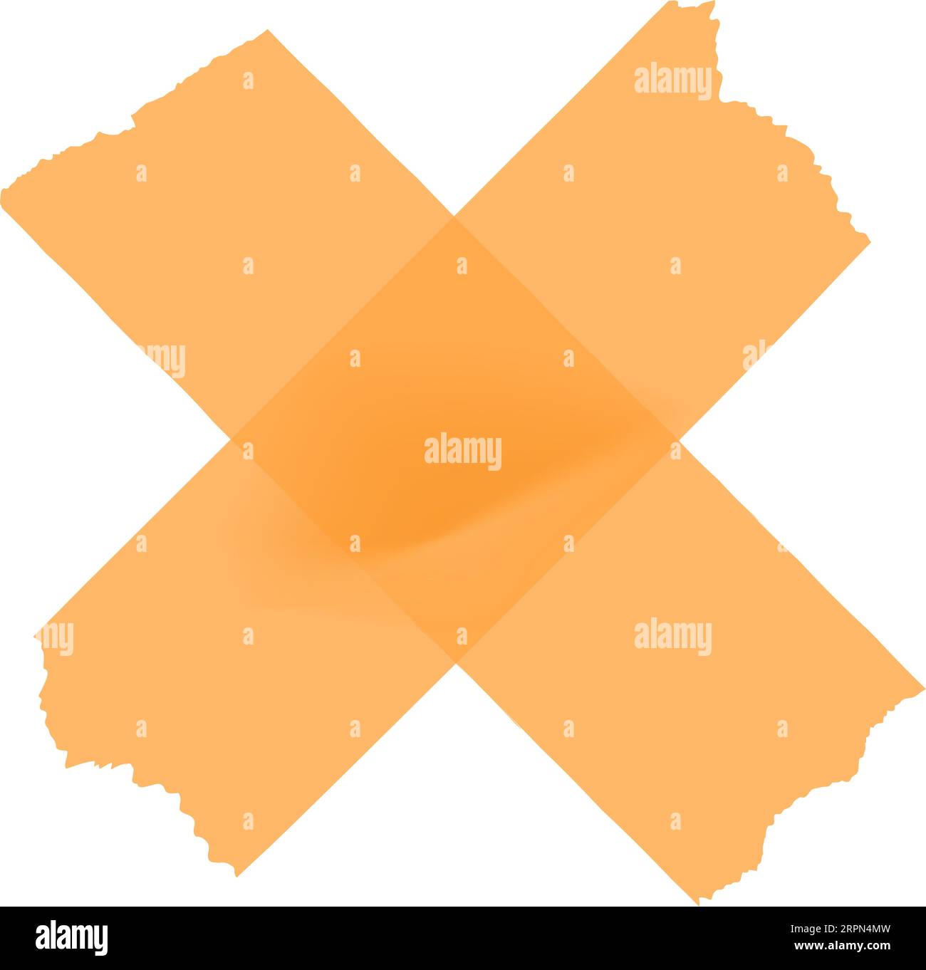 Ripped paper strip cross. Yellow sticky tape Stock Vector Image & Art ...