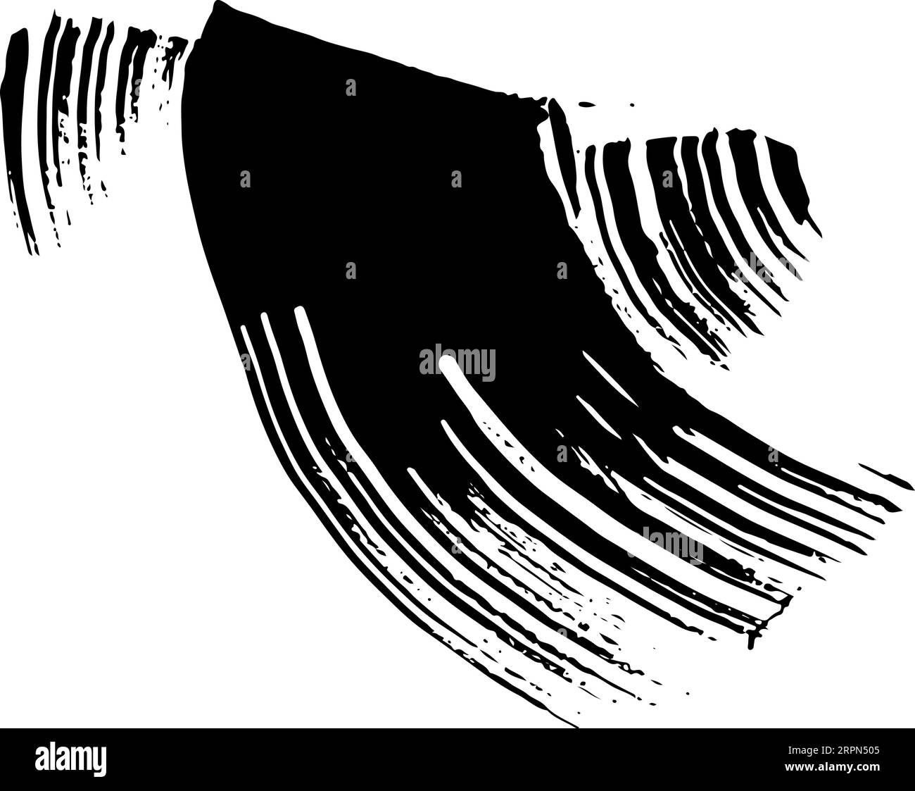 Ink Dry Brush Grunge Free Hand Rounded Stroke Stock Vector Image & Art ...