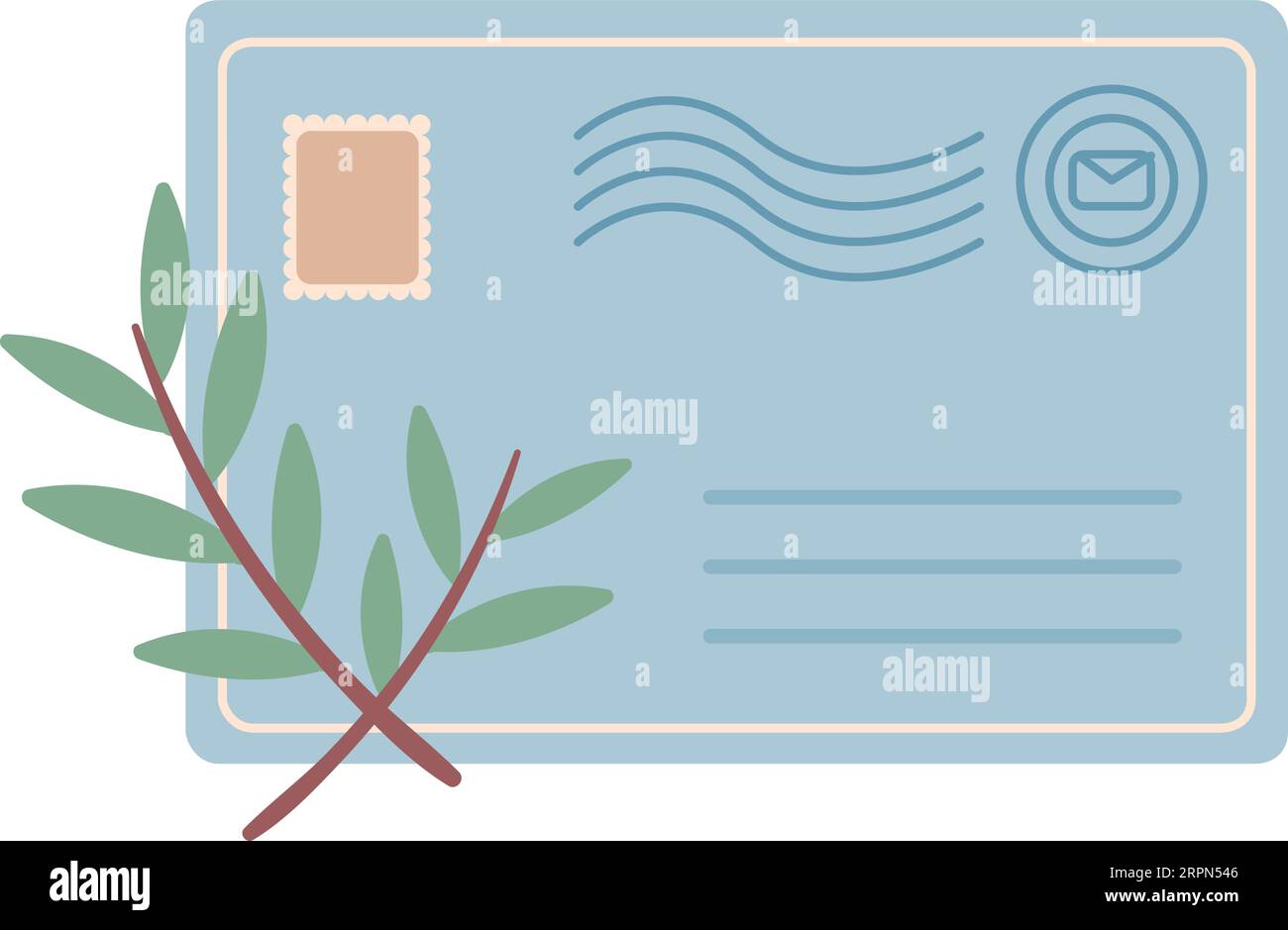 Cute letter. Decorative post envelope. Vintage mail Stock Vector Image ...