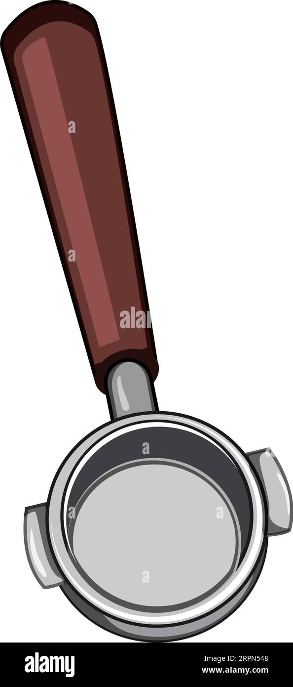 filter portafilter coffee cartoon vector illustration Stock Vector ...
