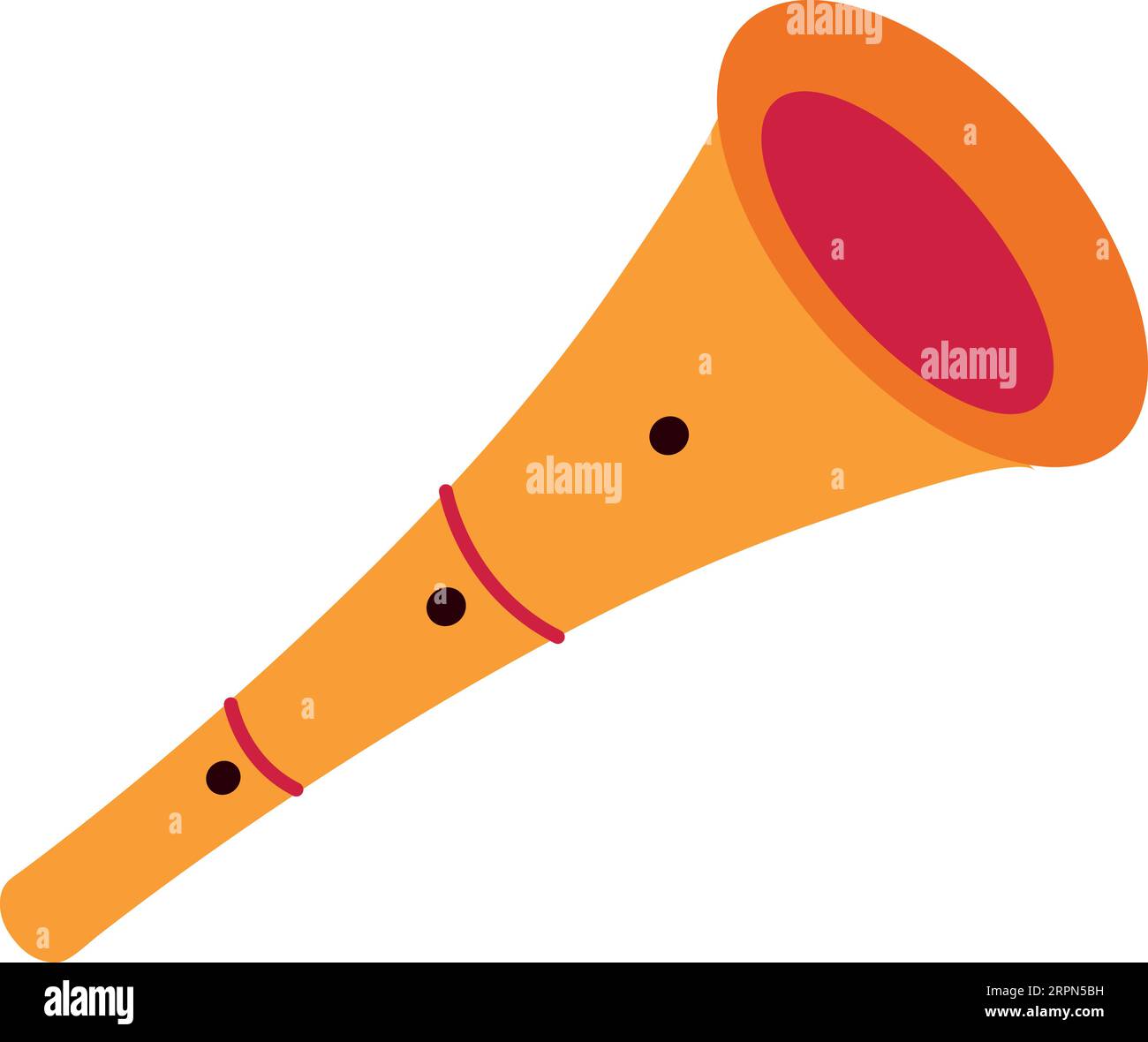 Horn music instrument icon. Shepherd wooden pipe Stock Vector Image ...