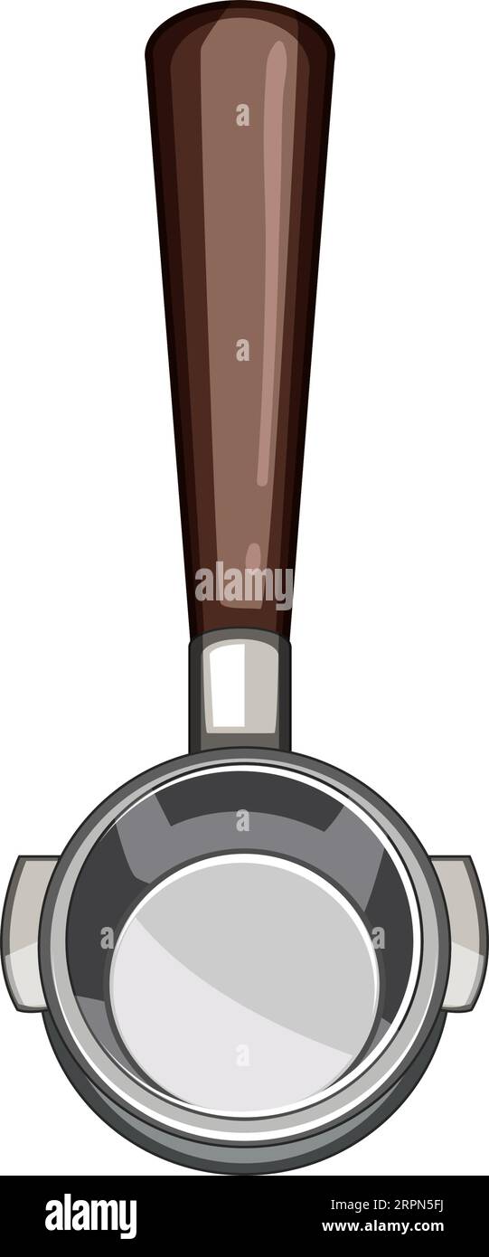brown portafilter coffee cartoon vector illustration Stock Vector Image ...