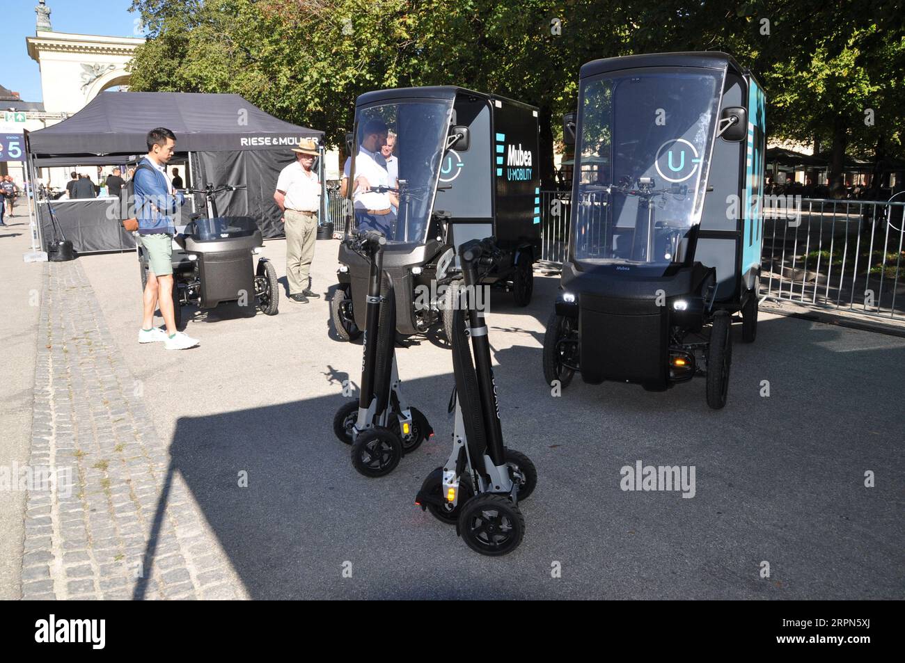 Mubea U-Mobility Cargo PACK mini transporters displayed during the IAA ...