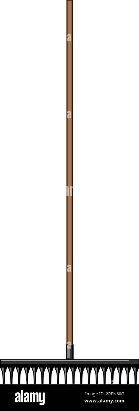raking rake cartoon vector illustration Stock Vector Image & Art - Alamy
