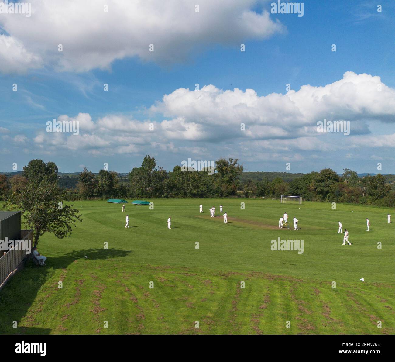 English village life. St Briavels cricket ground, Forest of Dean ...