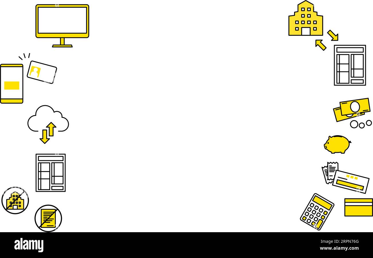Icon frame for final tax return, tax payment and e-Tax, Vector ...