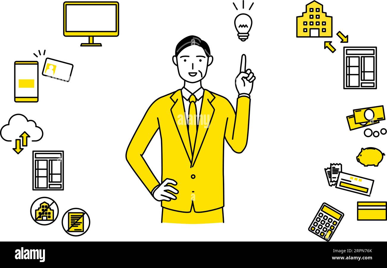 Tax accountant Man to resolve, Icons for tax returns, tax payments and ...