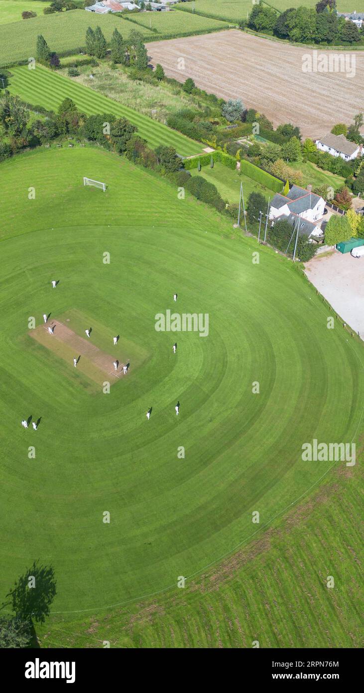 English village life. St Briavels cricket ground, Forest of Dean ...