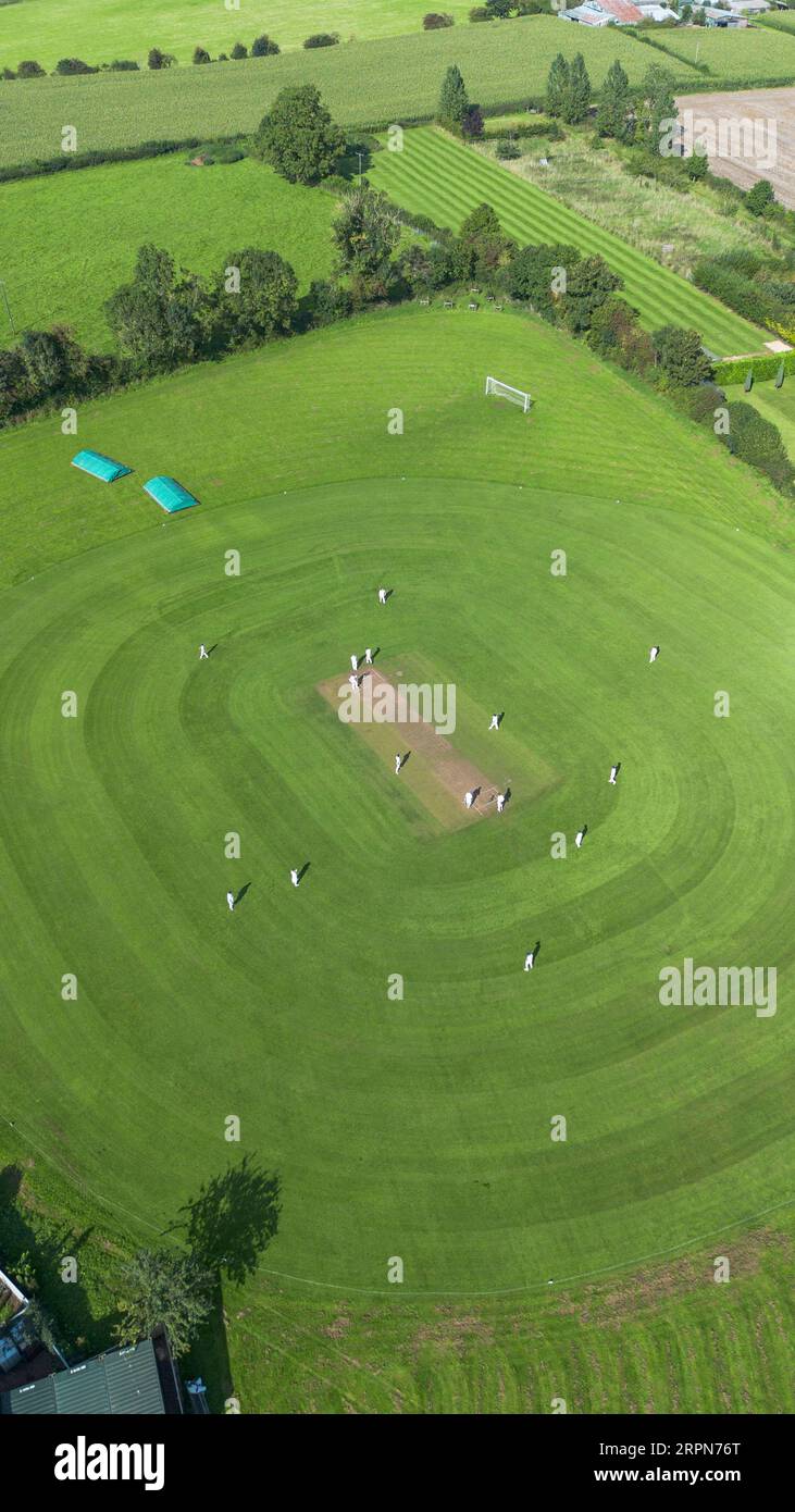 English village life. St Briavels cricket ground, Forest of Dean ...