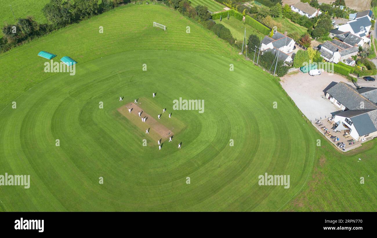 English village life. St Briavels cricket ground, Forest of Dean ...