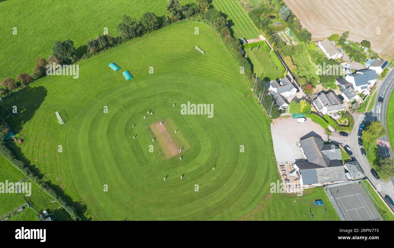 English village life. St Briavels cricket ground, Forest of Dean ...