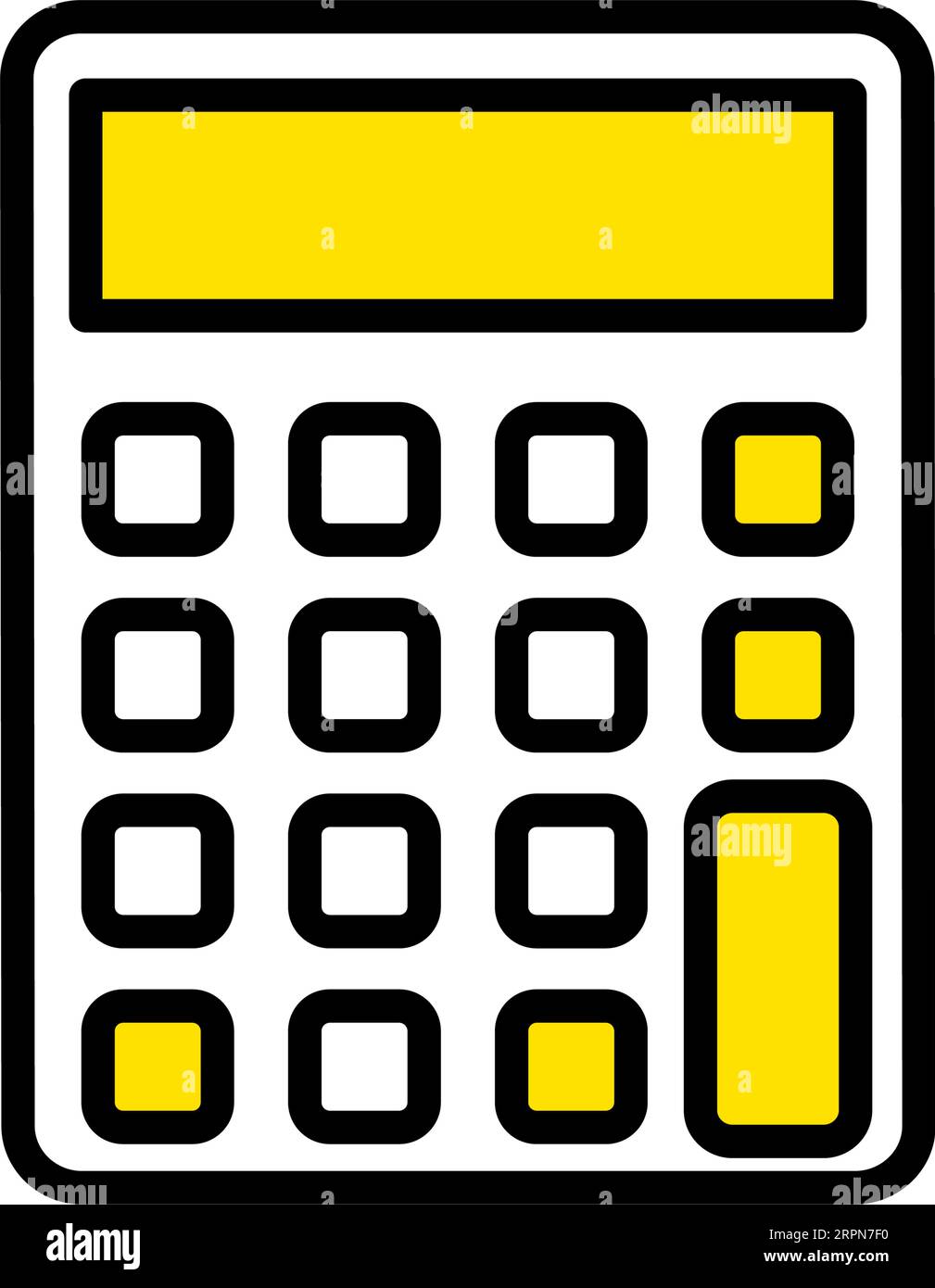 Simple line drawing of a calculator, Vector Illustration Stock Vector ...