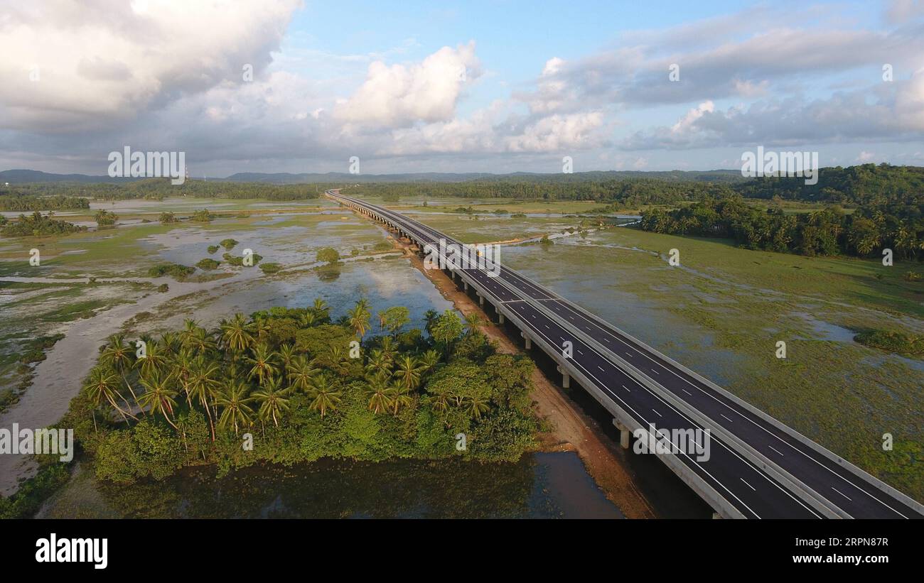 200224 -- COLOMBO, Feb. 24, 2020 -- Aerial photo taken on Nov. 8, 2019 ...