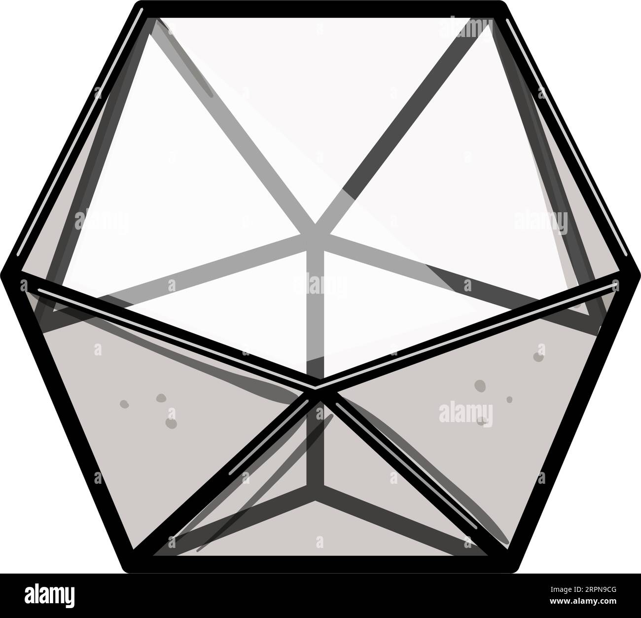 succulent terrarium glass cartoon vector illustration Stock Vector ...