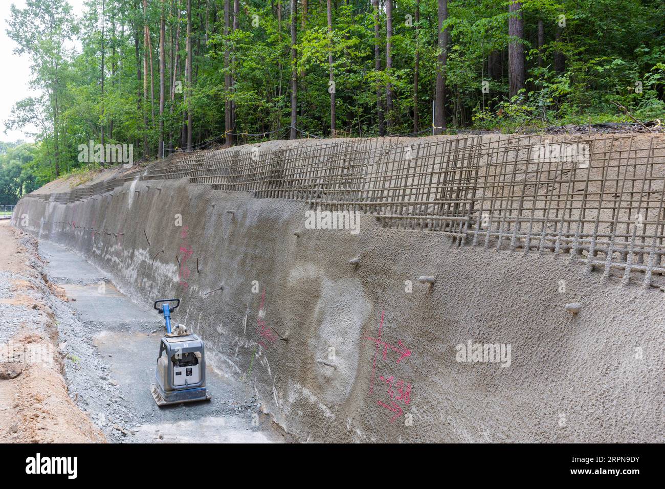 Cycle path construction Stock Photo - Alamy