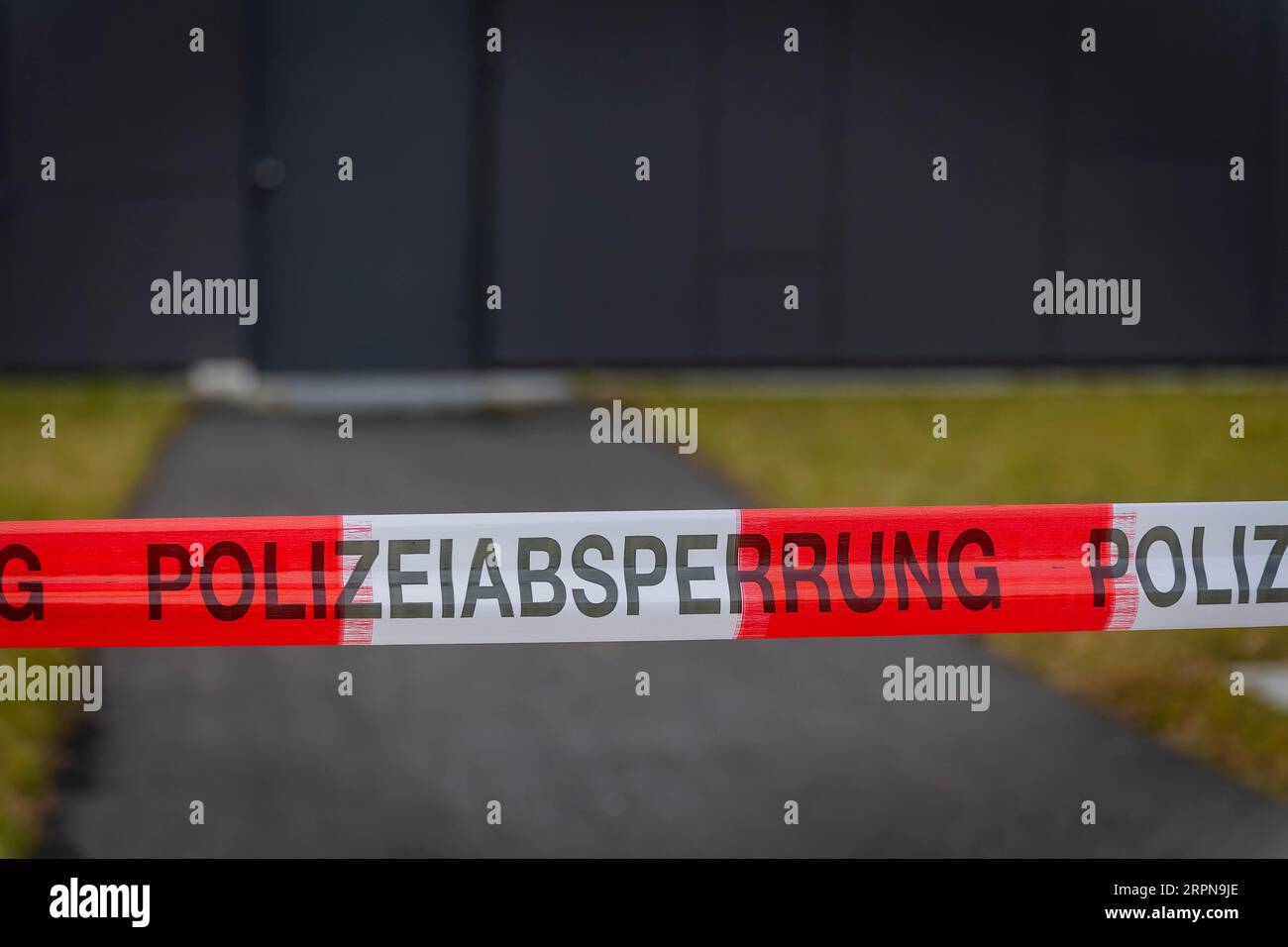 HSymbolic image, flutter tape, police cordon off Stock Photo - Alamy