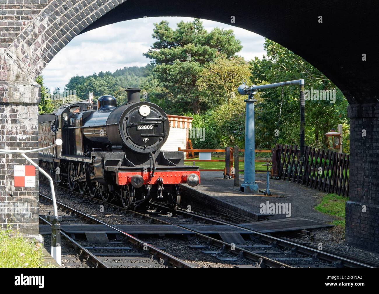 Steam train hauled by historic S&D 2-8-0 freight locomotive srtands at ...
