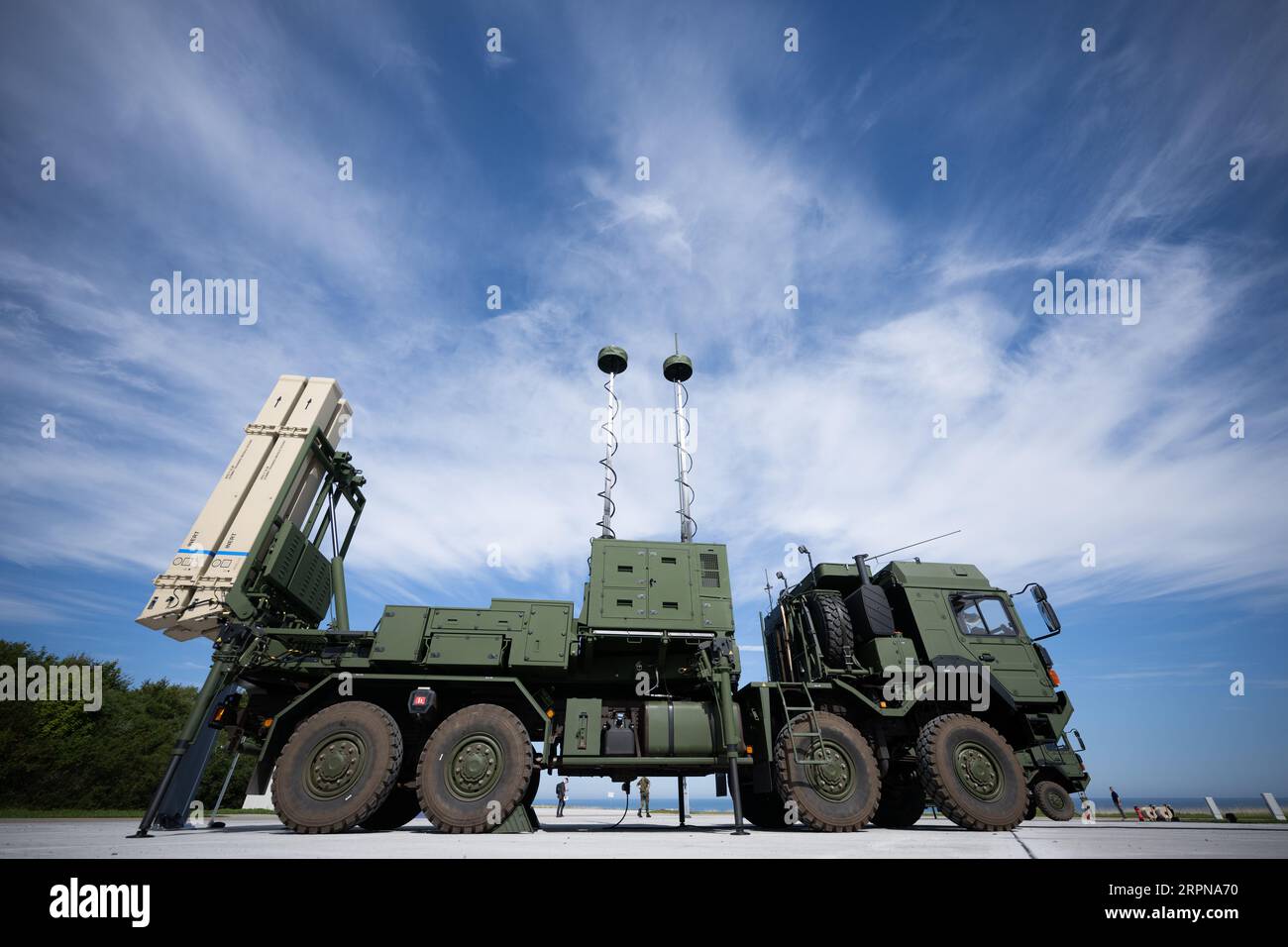 Panker, Germany. 05th Sep, 2023. A launcher of the IRIS-T SLM air ...