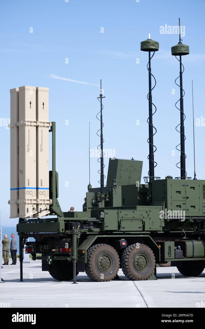 Panker, Germany. 05th Sep, 2023. A launcher of the IRIS-T SLM air ...