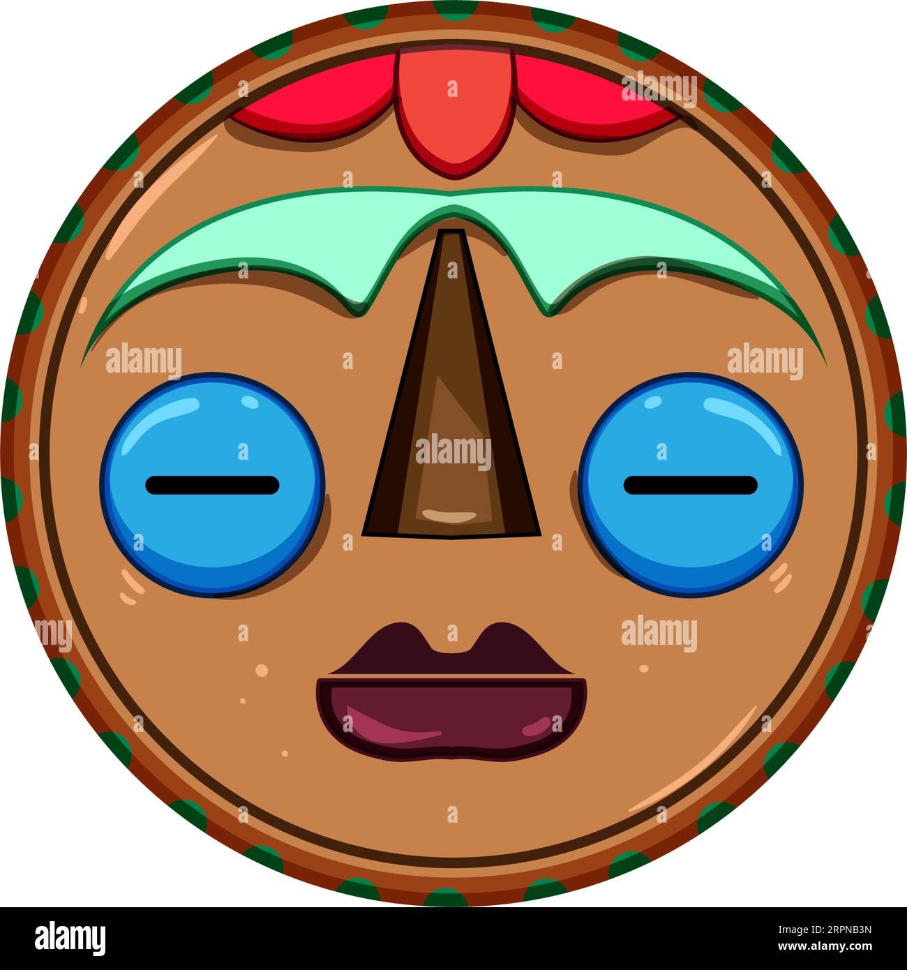 african tribal mask cartoon vector illustration Stock Vector Image ...