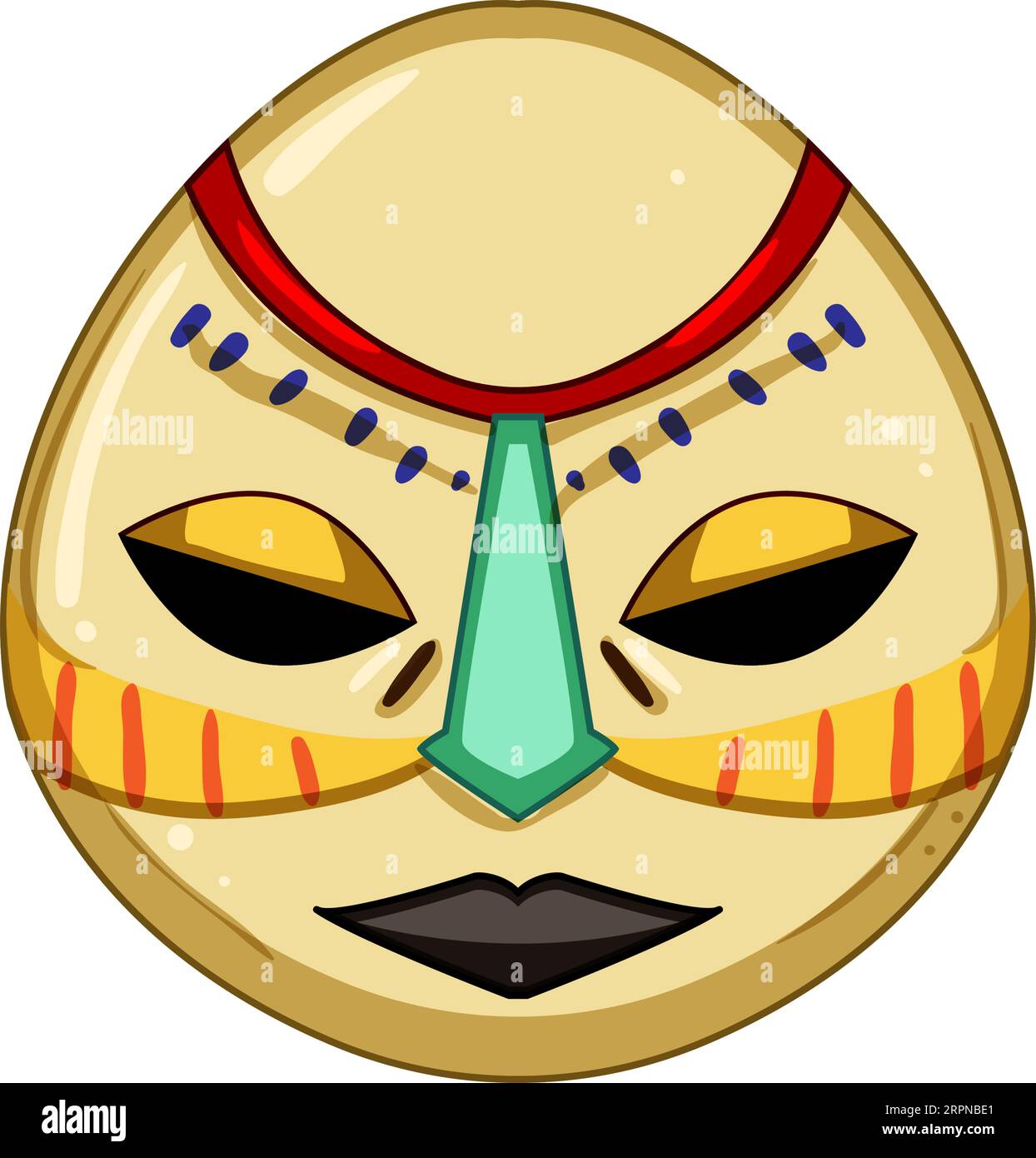 tropical tribal mask cartoon vector illustration Stock Vector Image ...