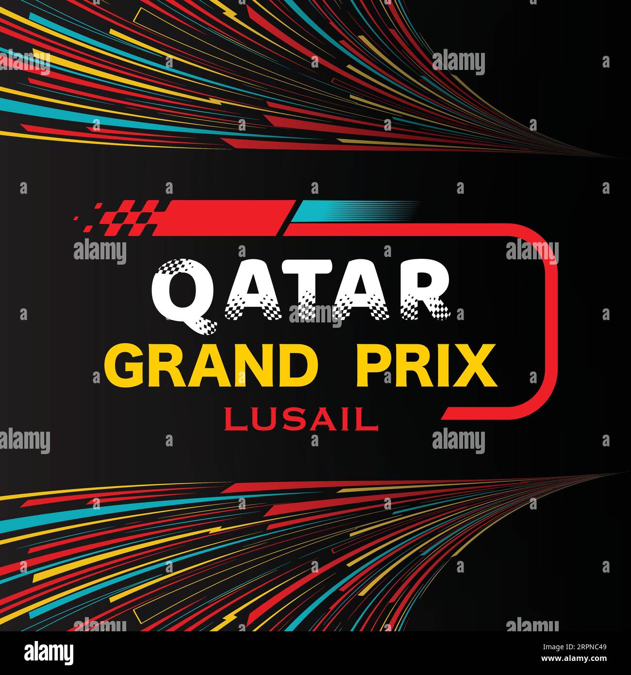 Qatar colorful Grand Prix wallpaper Stock Vector Image & Art - Alamy