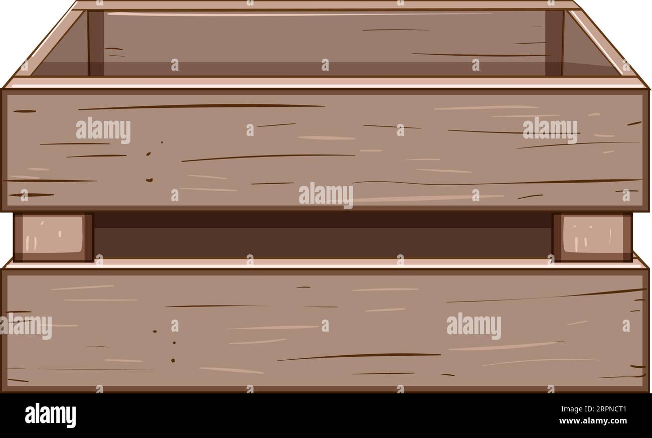 fruit wooden crate cartoon vector illustration Stock Vector Image & Art ...