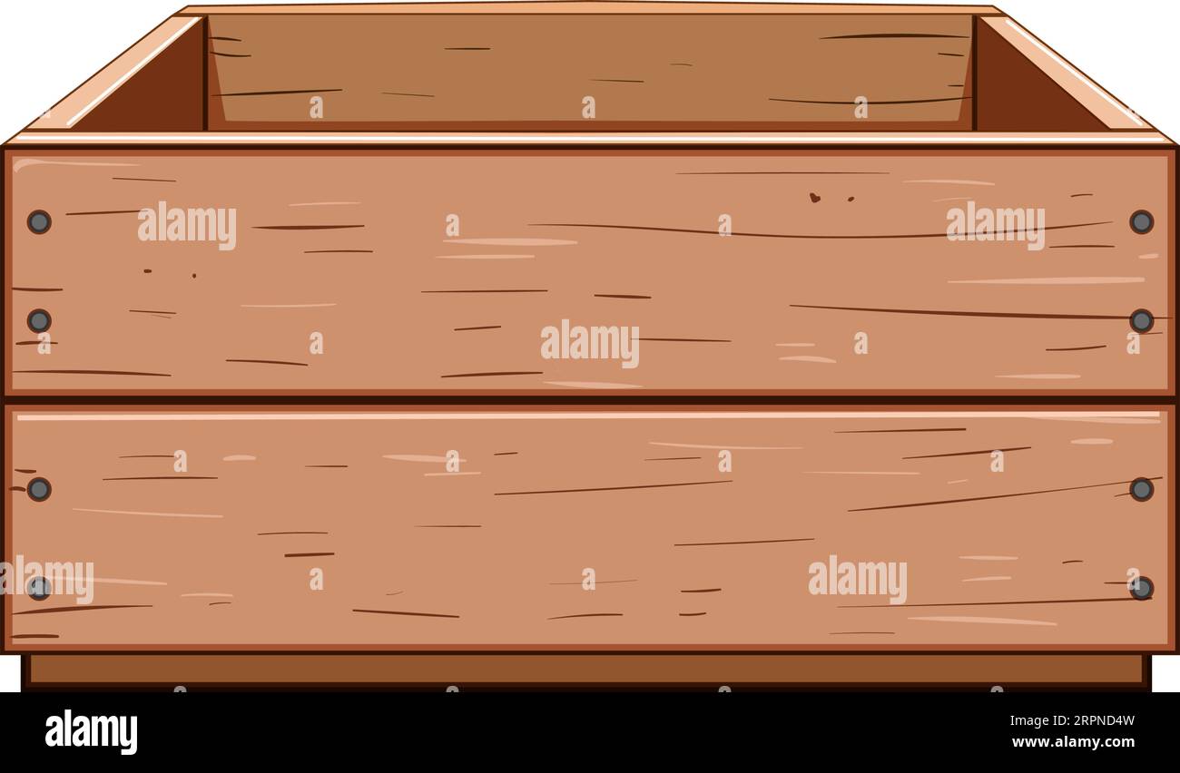 case wooden crate cartoon vector illustration Stock Vector Image & Art ...