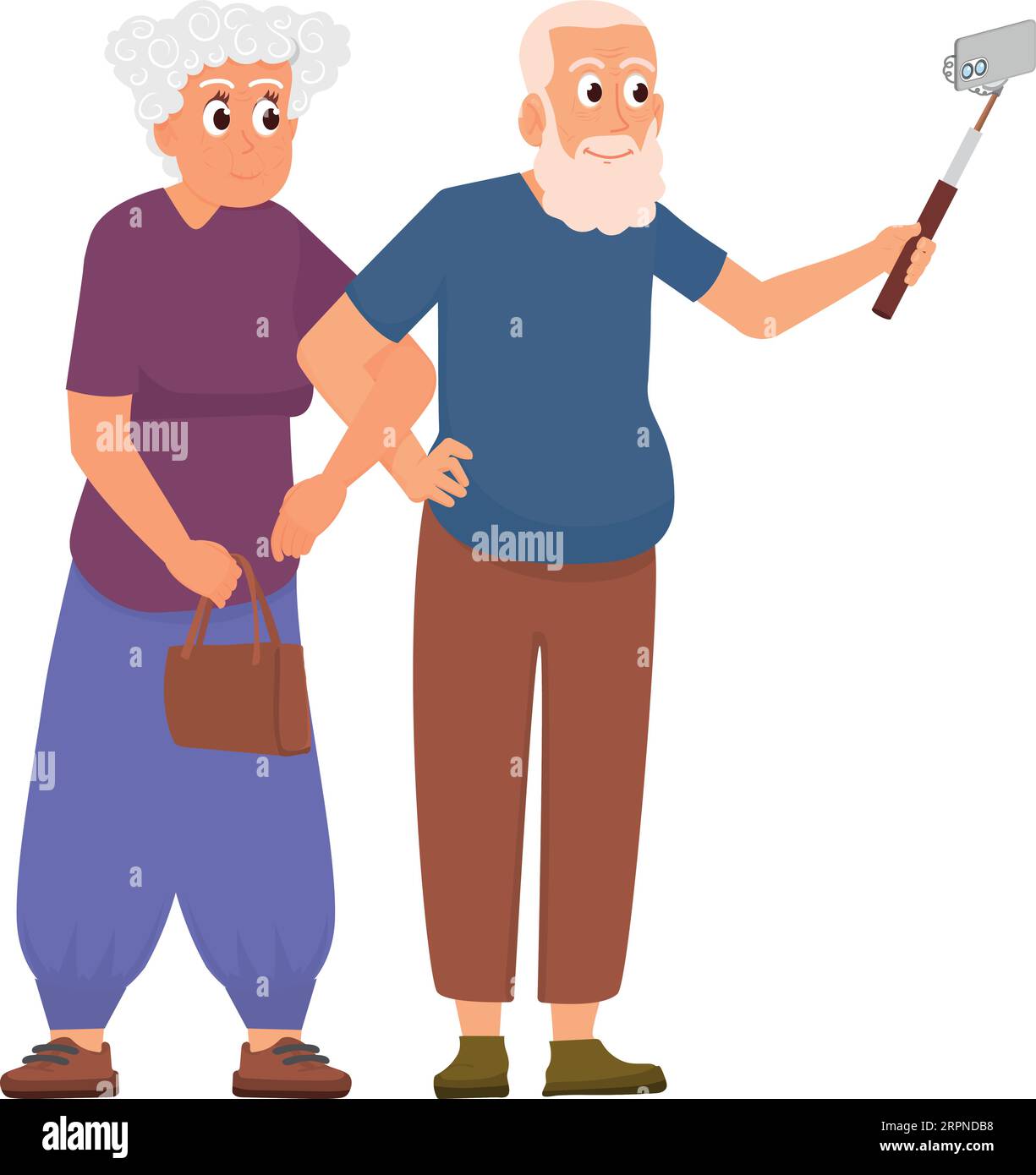 Couple old people smartphone Cut Out Stock Images & Pictures - Alamy
