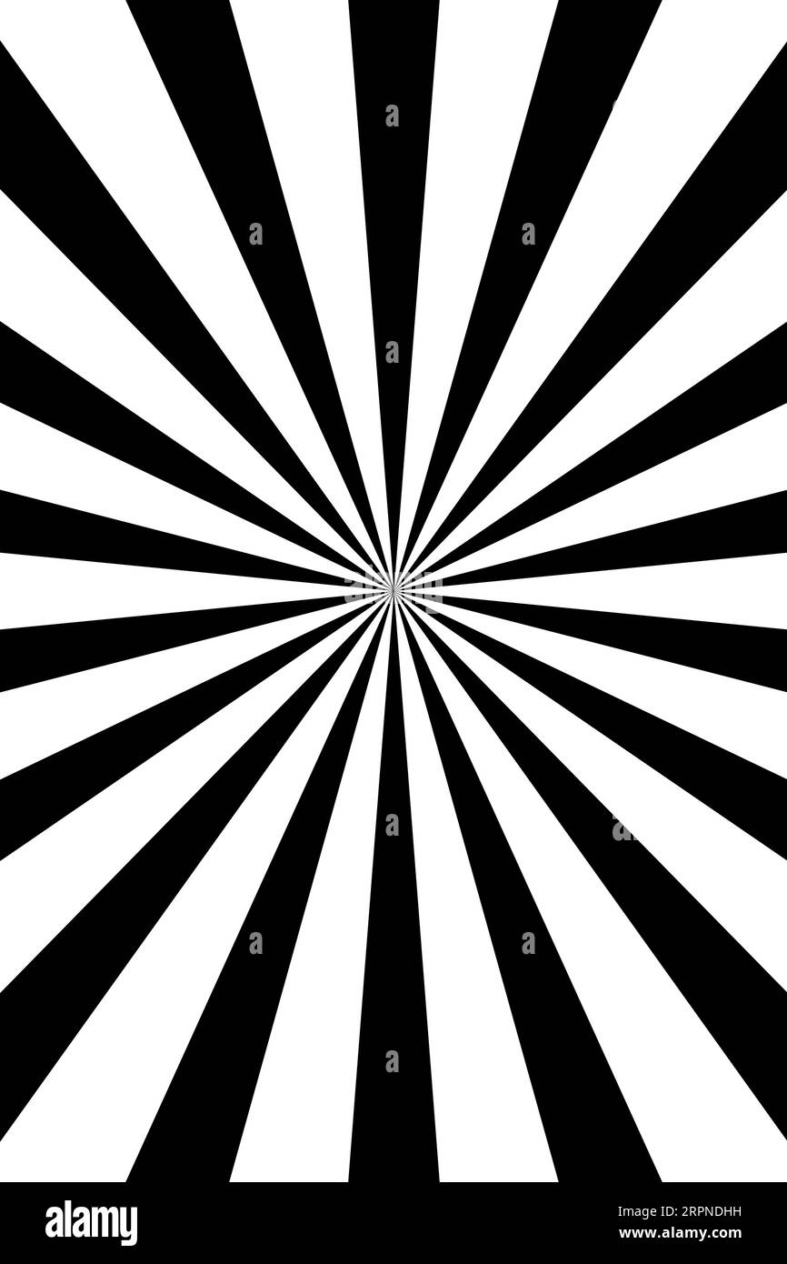 Retro sunburst vector background. Grunge design element. Black and ...