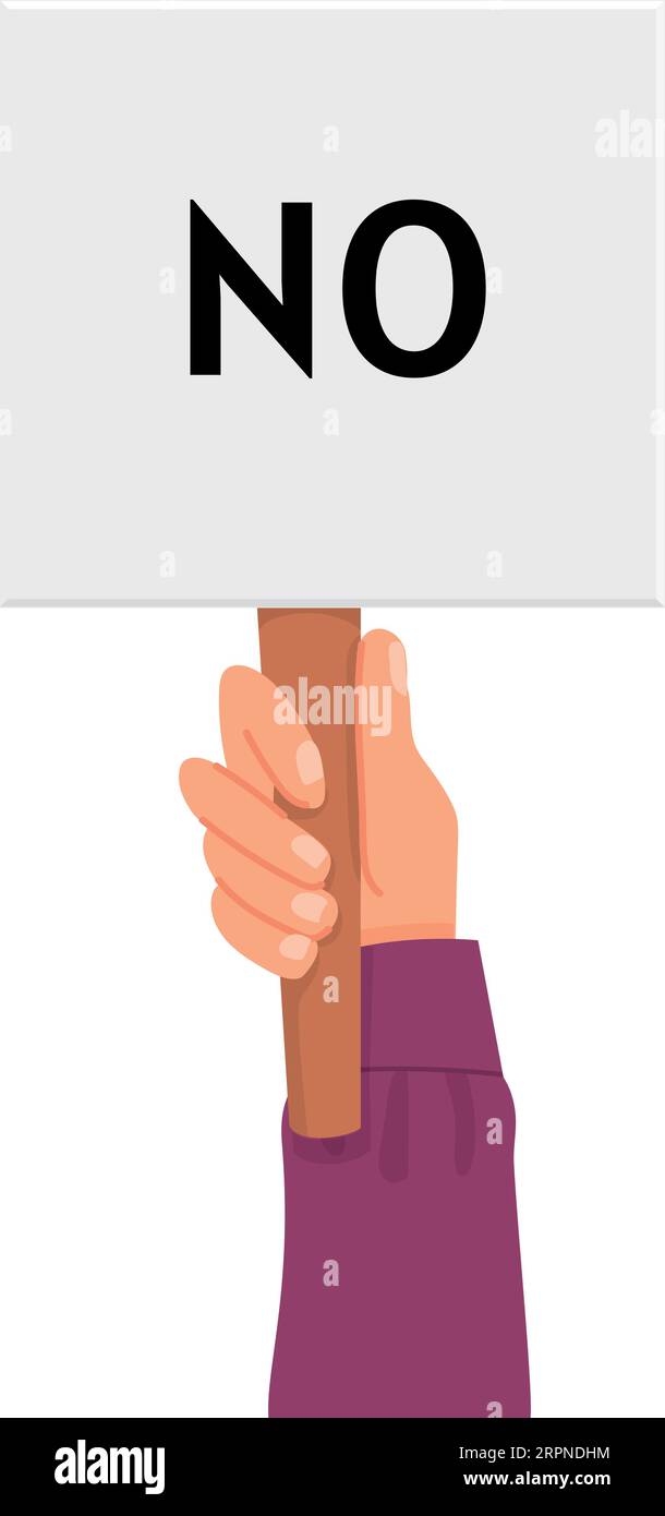 No voting icon. Human hand with placard sign Stock Vector Image & Art ...