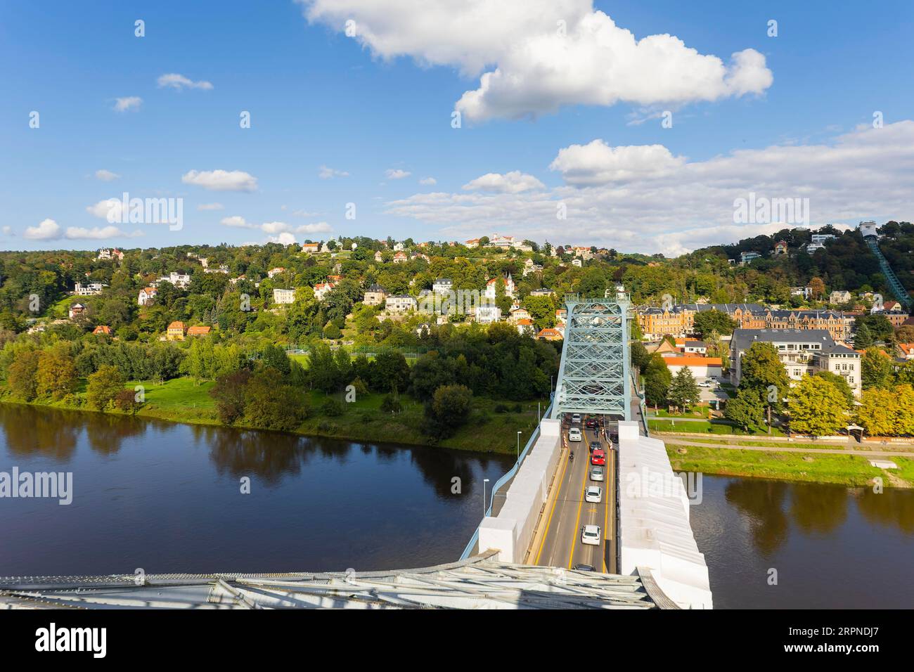 Elbe Bridge Blue Wonder Stock Photo - Alamy