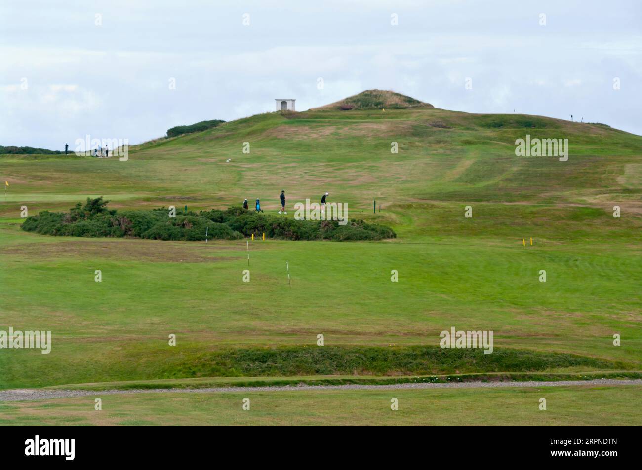 2 Golfers On The Tee at Strathlene Buckie Links Golf Club Portessie ...