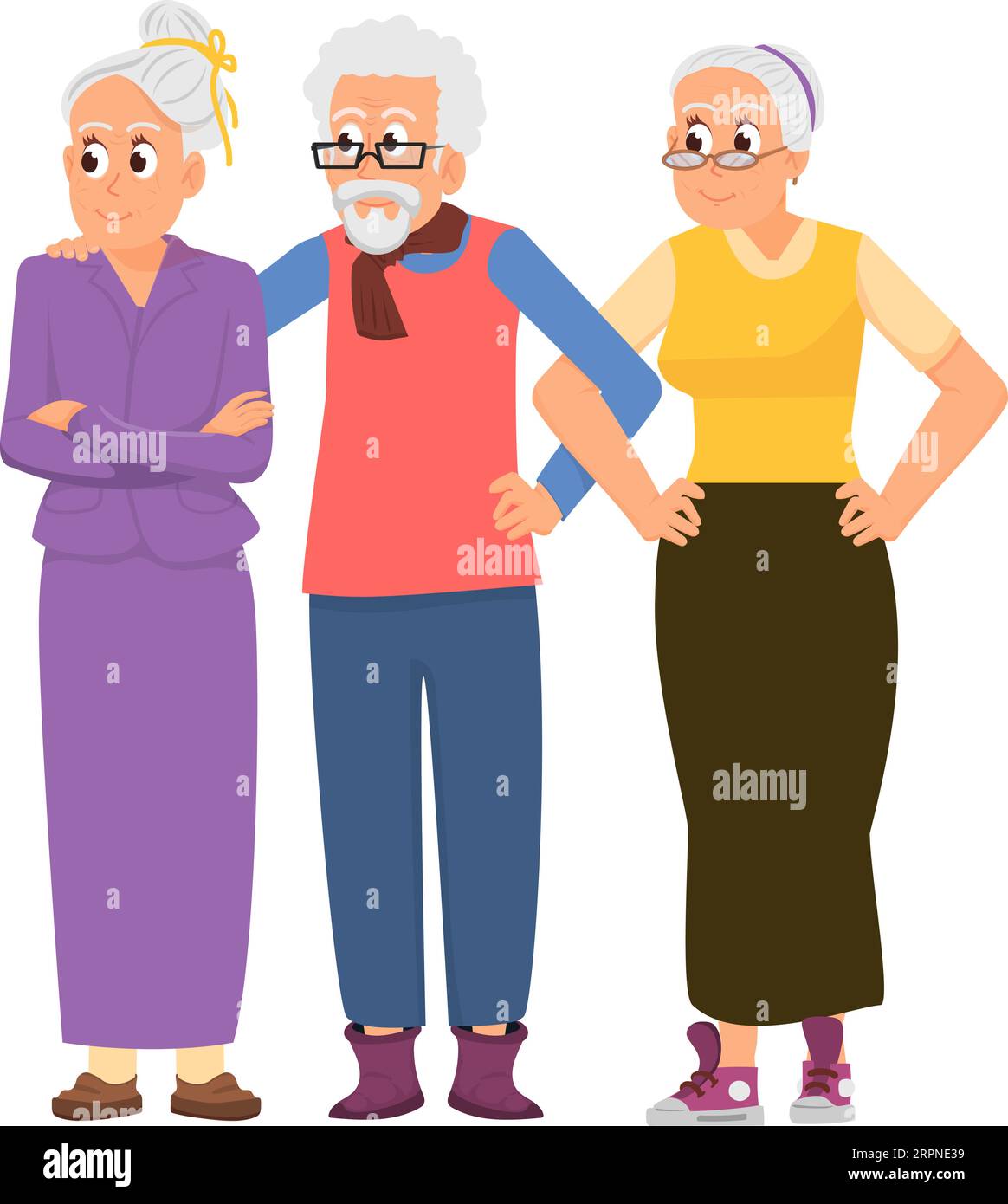 People couple senior citizen man woman Stock Vector Images - Alamy