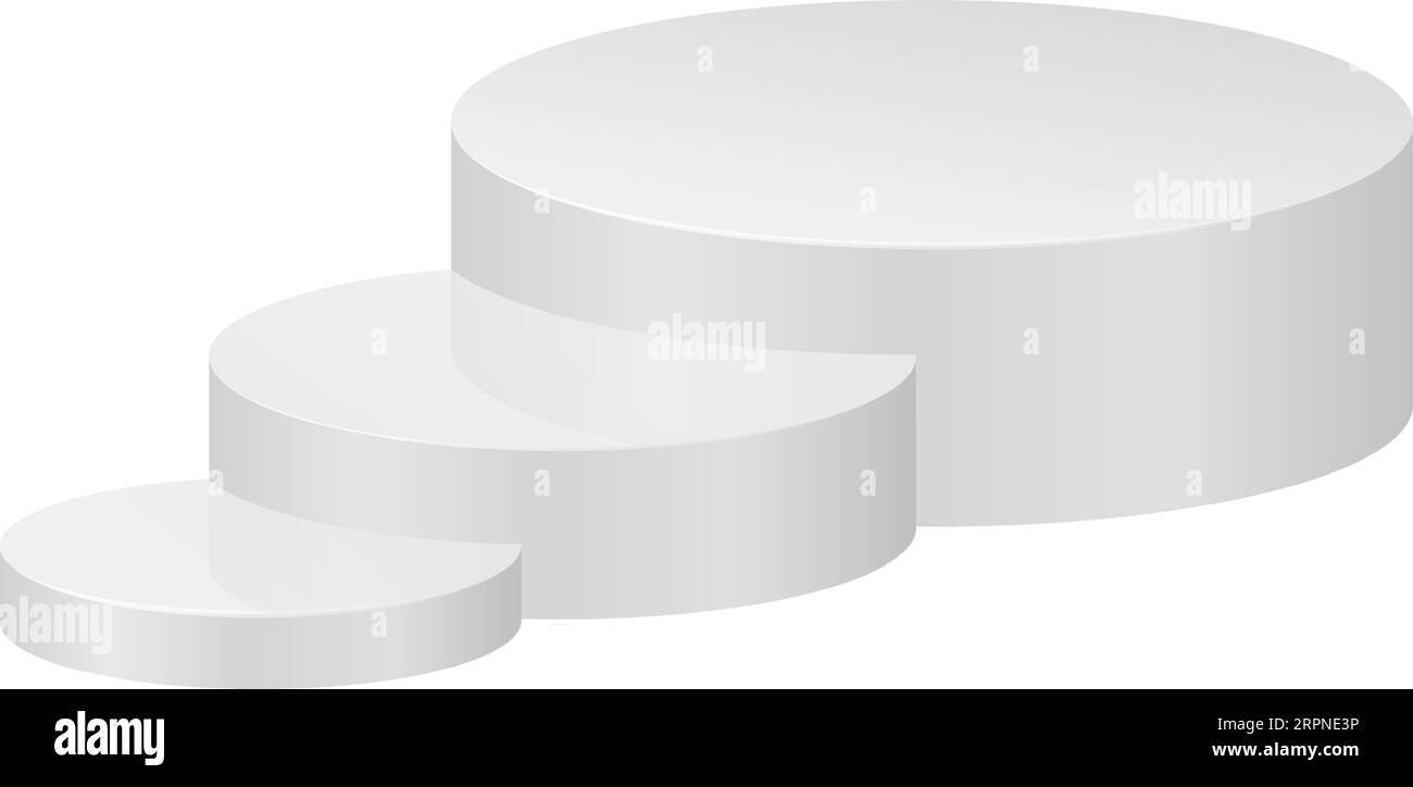 Round white podium mockup. Product presentation stand Stock Vector ...