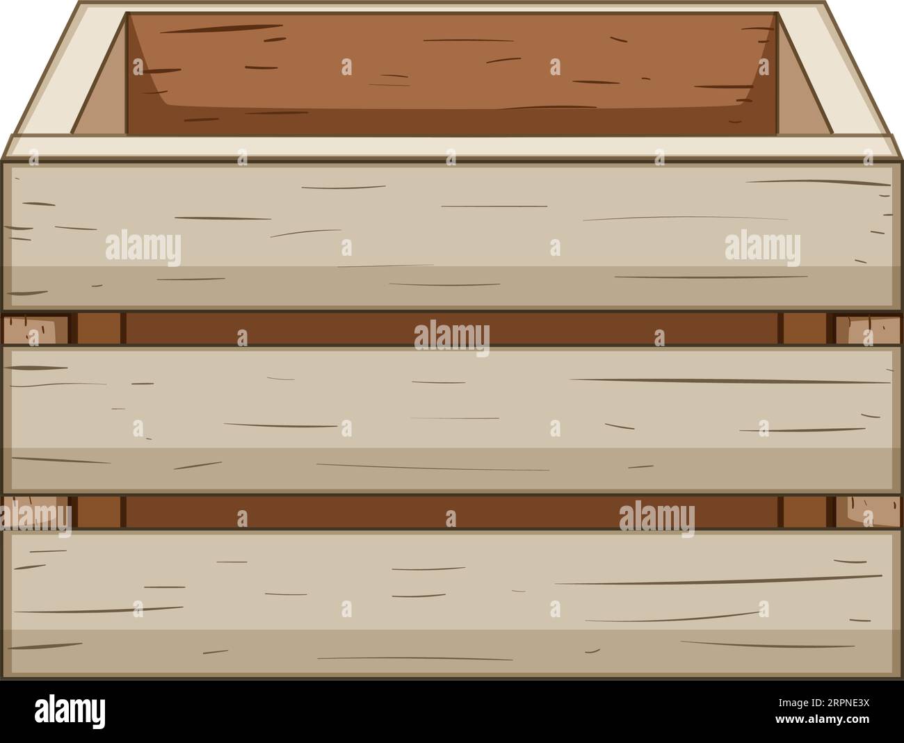 box wooden crate cartoon vector illustration Stock Vector Image & Art ...