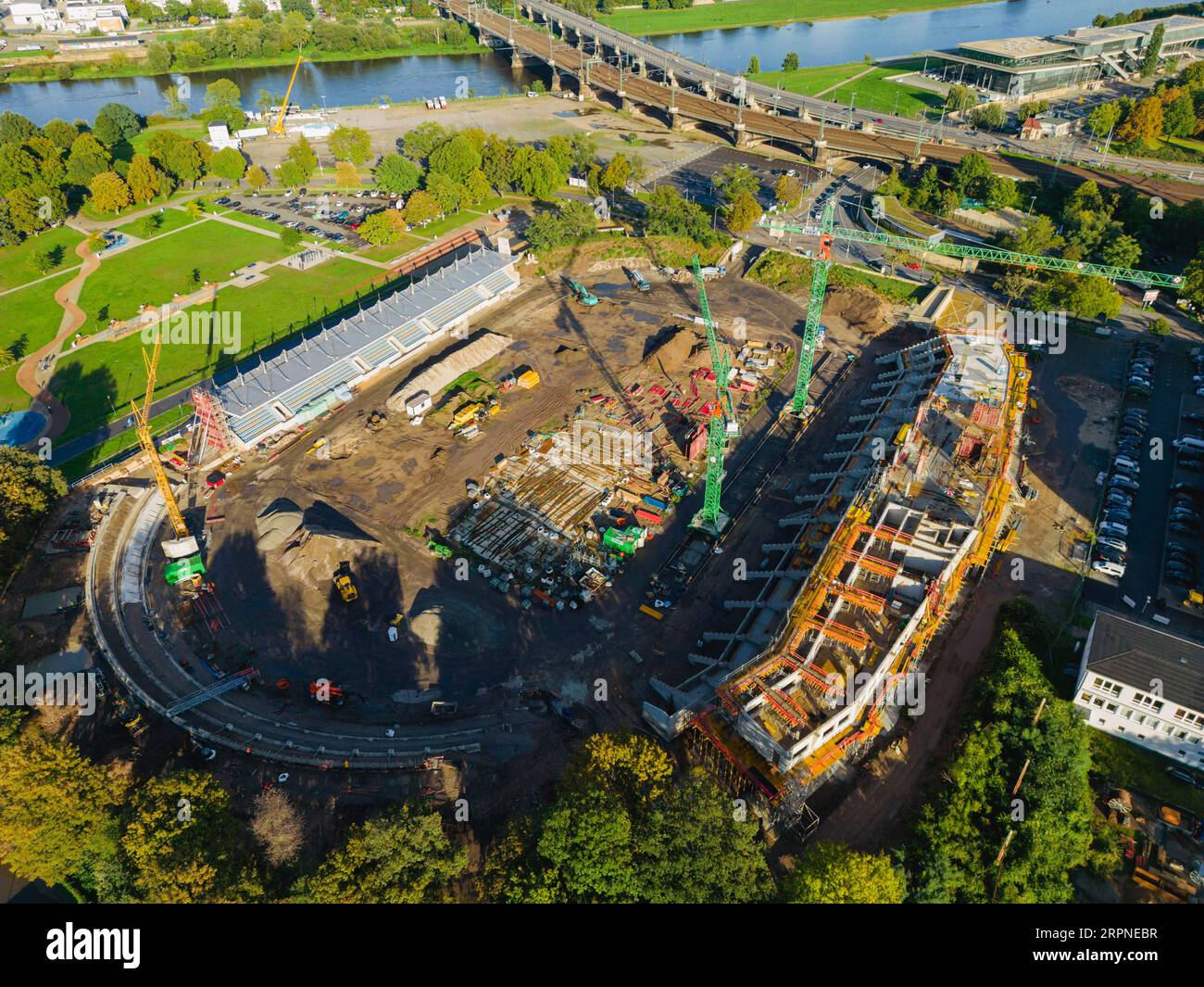 The historic stadium in Dresden's Ostragehege is being completely ...
