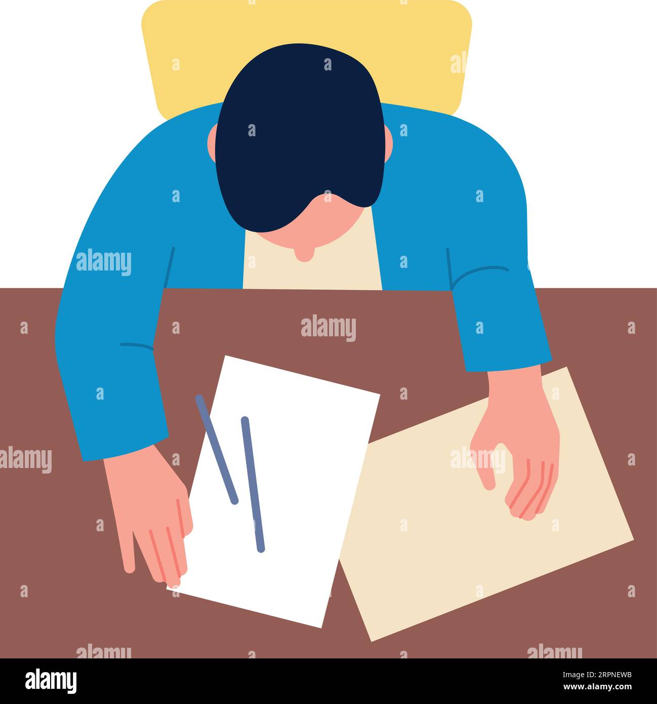 Man hand writing working Stock Vector Images - Alamy