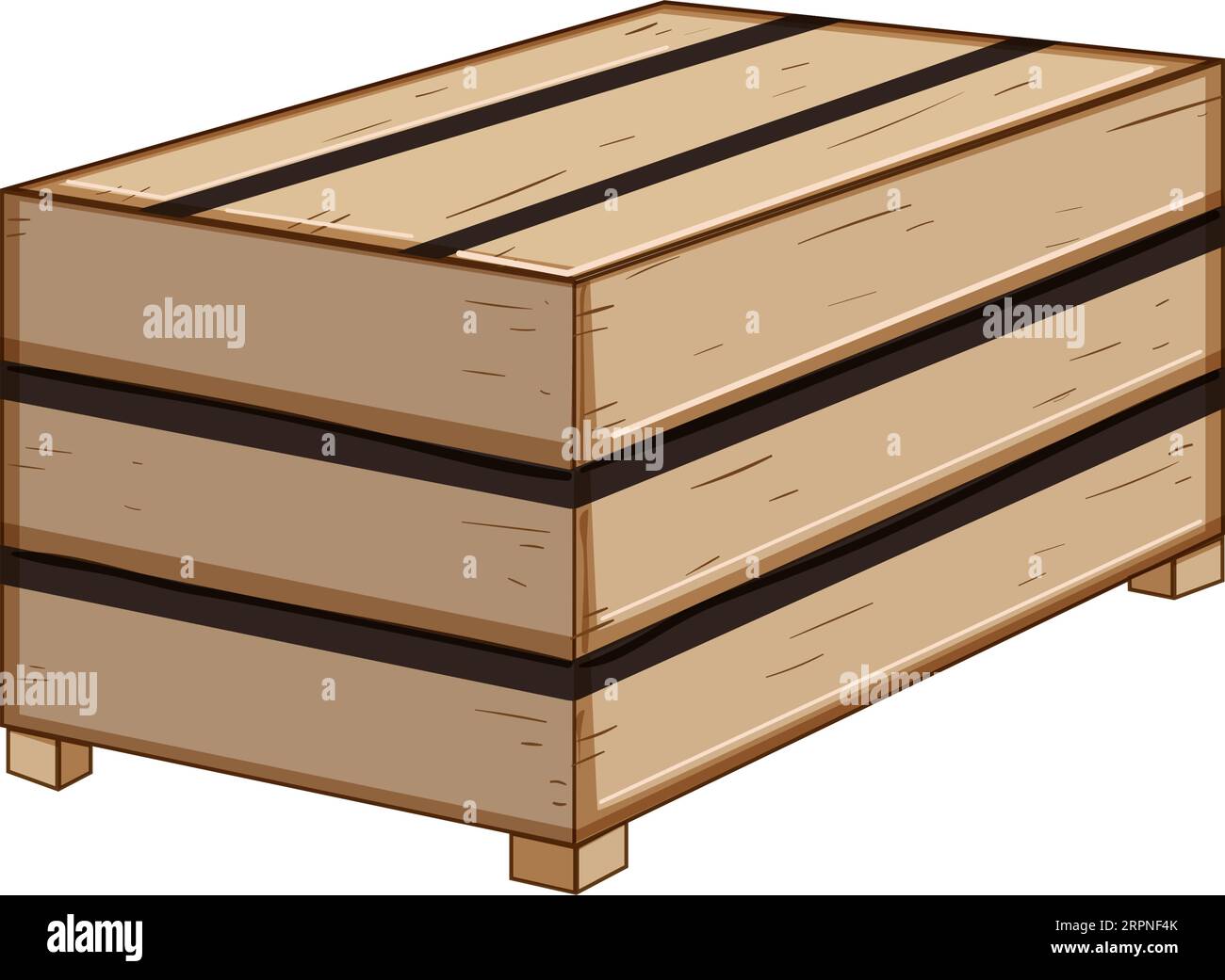 vegetable wooden crate cartoon vector illustration Stock Vector Image ...