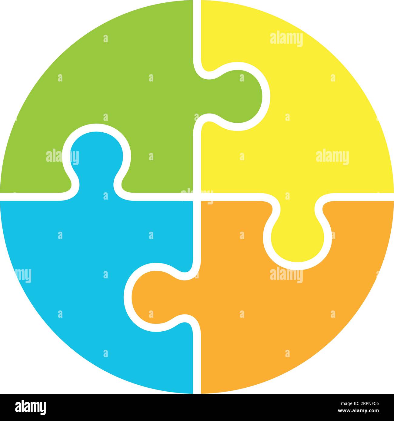Solution icon. Color puzzle pieces connected together Stock Vector ...