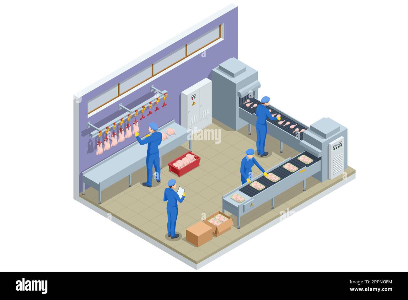 Poultry processing Stock Vector Images - Alamy