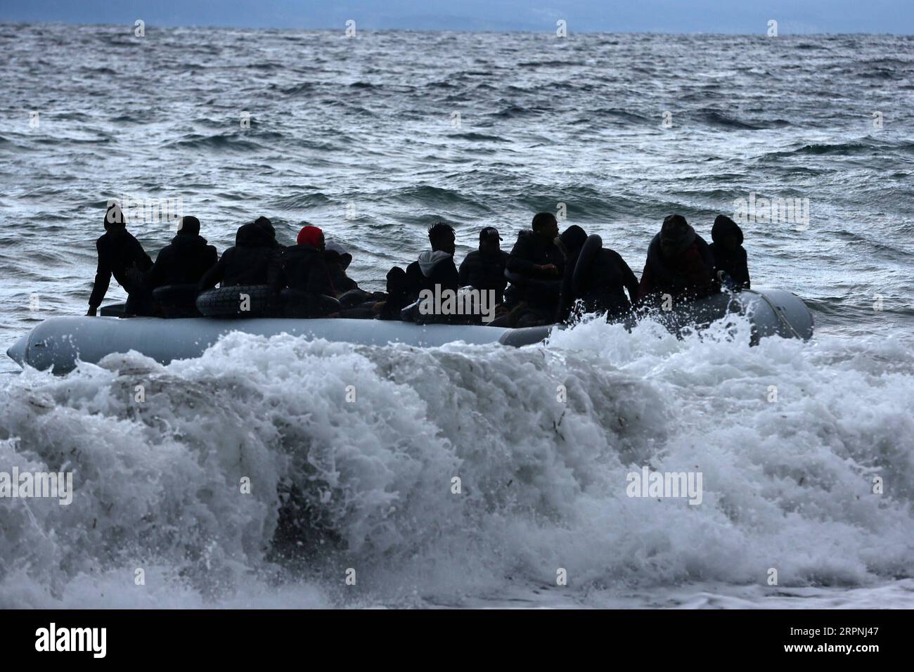 Refugee boat 2015 hi-res stock photography and images - Alamy